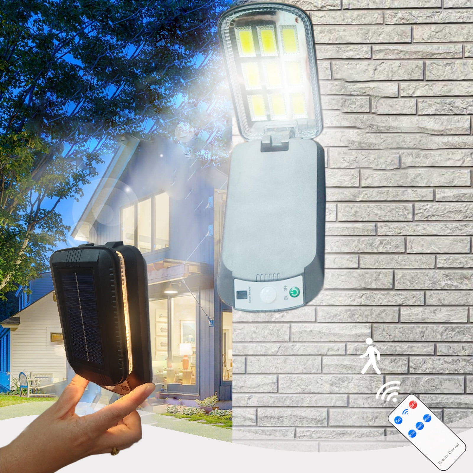 Apmemiss Led Solar Street Lights Outdoor, 88 Led Remote Control Solar ...