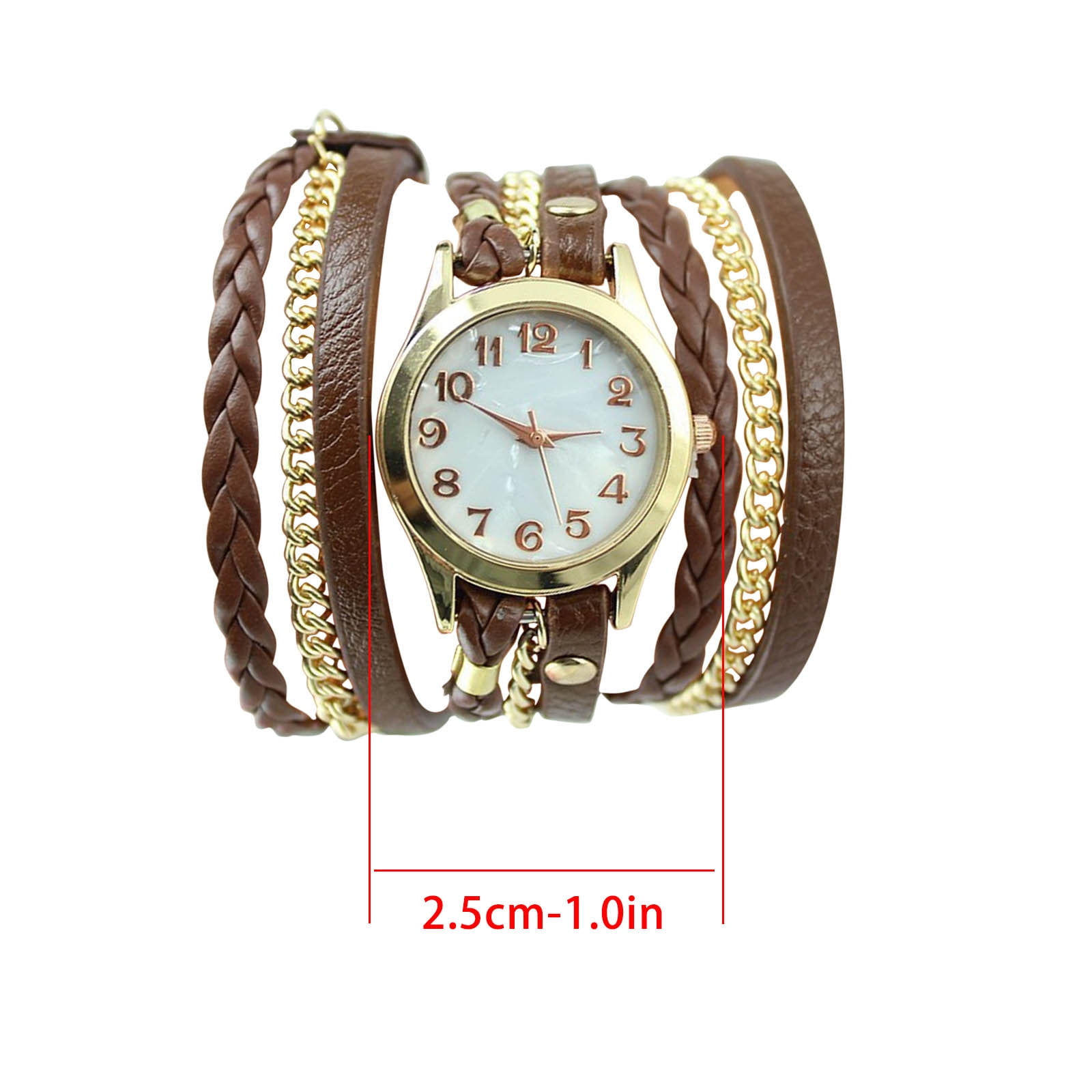 Apmemiss Multi-Storey Elegant Women's Leather Bracelet + Quartz Watches ...