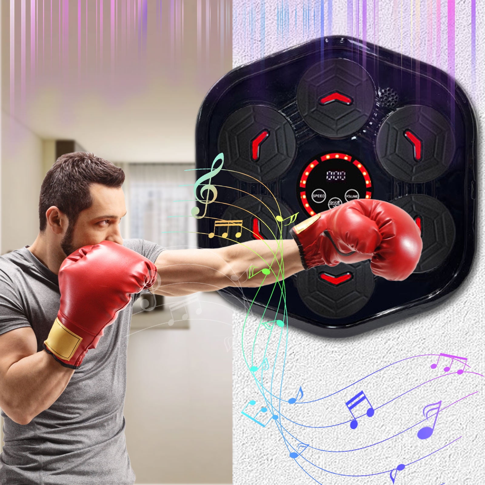 Apmemiss Music Boxing Machine Sport Toys for Kids,Wall Mounted ...