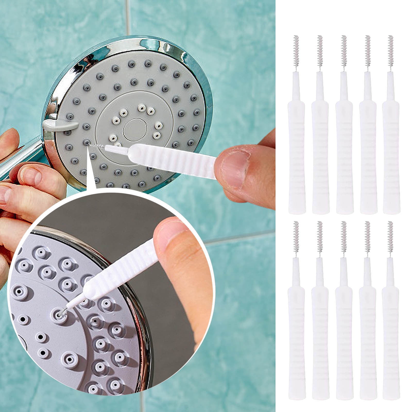 Apmemiss Shower Head Cleaning Brush Tool, Shower Head Cleaner Brushes ...