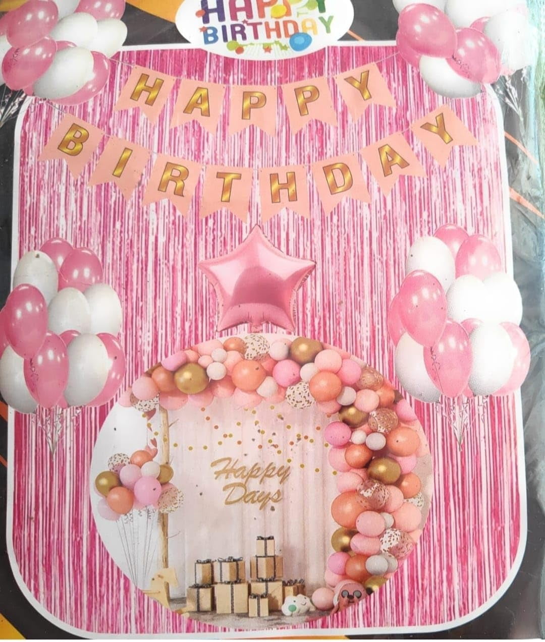 Apna Pitara Happy Birthday Decoration Combo Kit Metallic Rubber ...