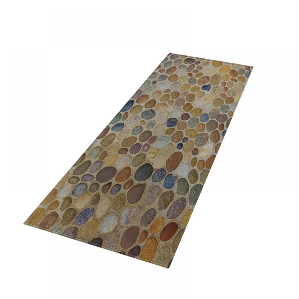 Apocaly Pebble Bath Rugs Runner, Bath Room Rugs,Soft Absorbent Machine ...
