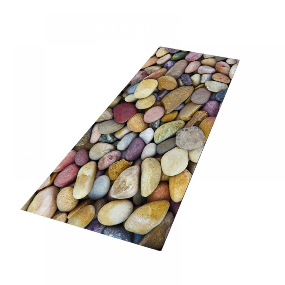 Apocaly Pebbles Bath Rug Runner Soft & Absorbent Bathroom Rugs Non Slip ...