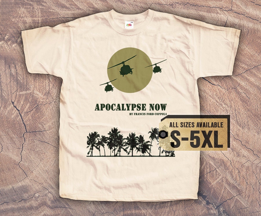 Apocalypse Now 1979 T SHIRT Tee Vintage Poster 80s White Natural Gray ...