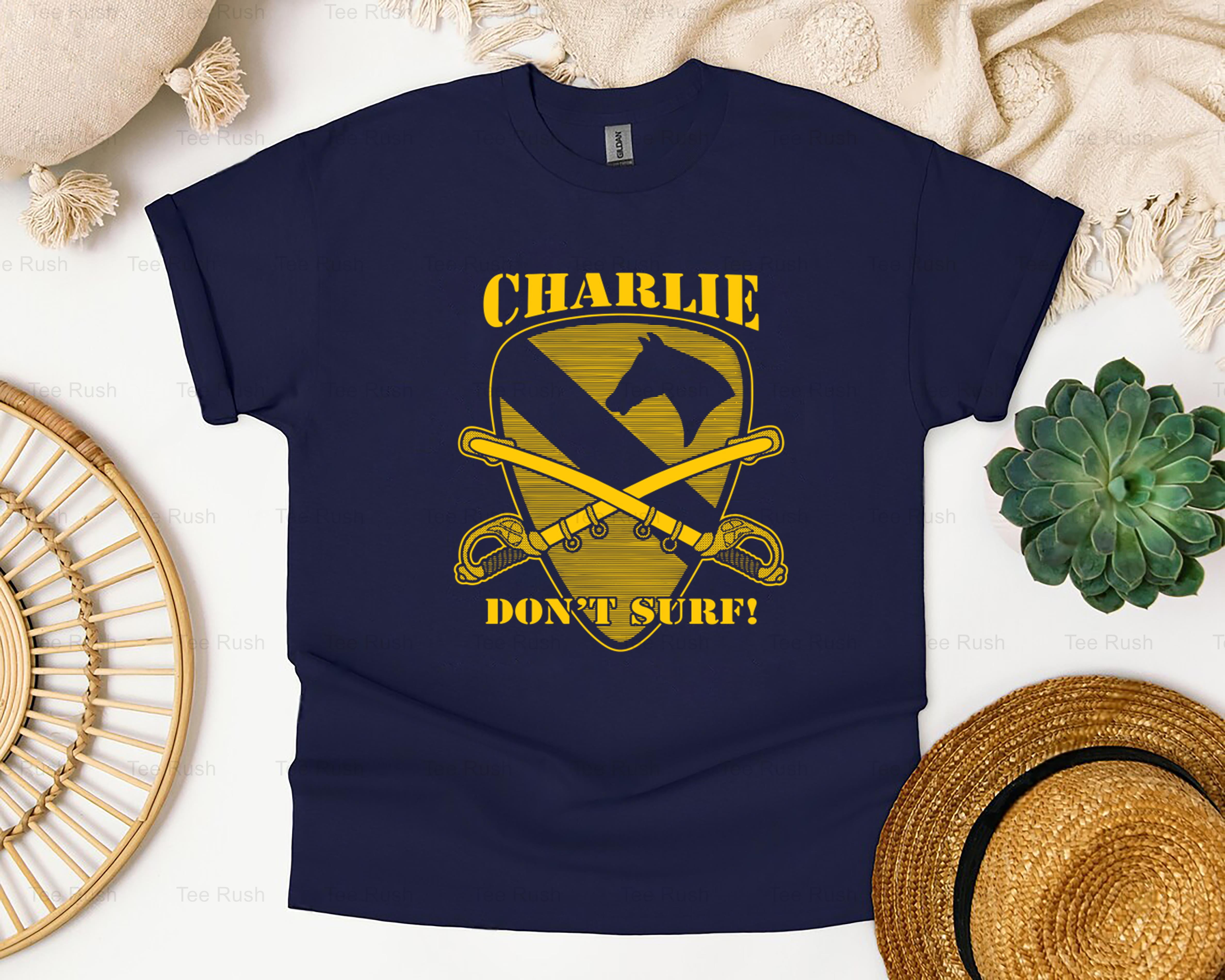 Apocalypse Now Charlie Don't Surf Quote, Vietnam War Movie, Fan,T-Shirt ...
