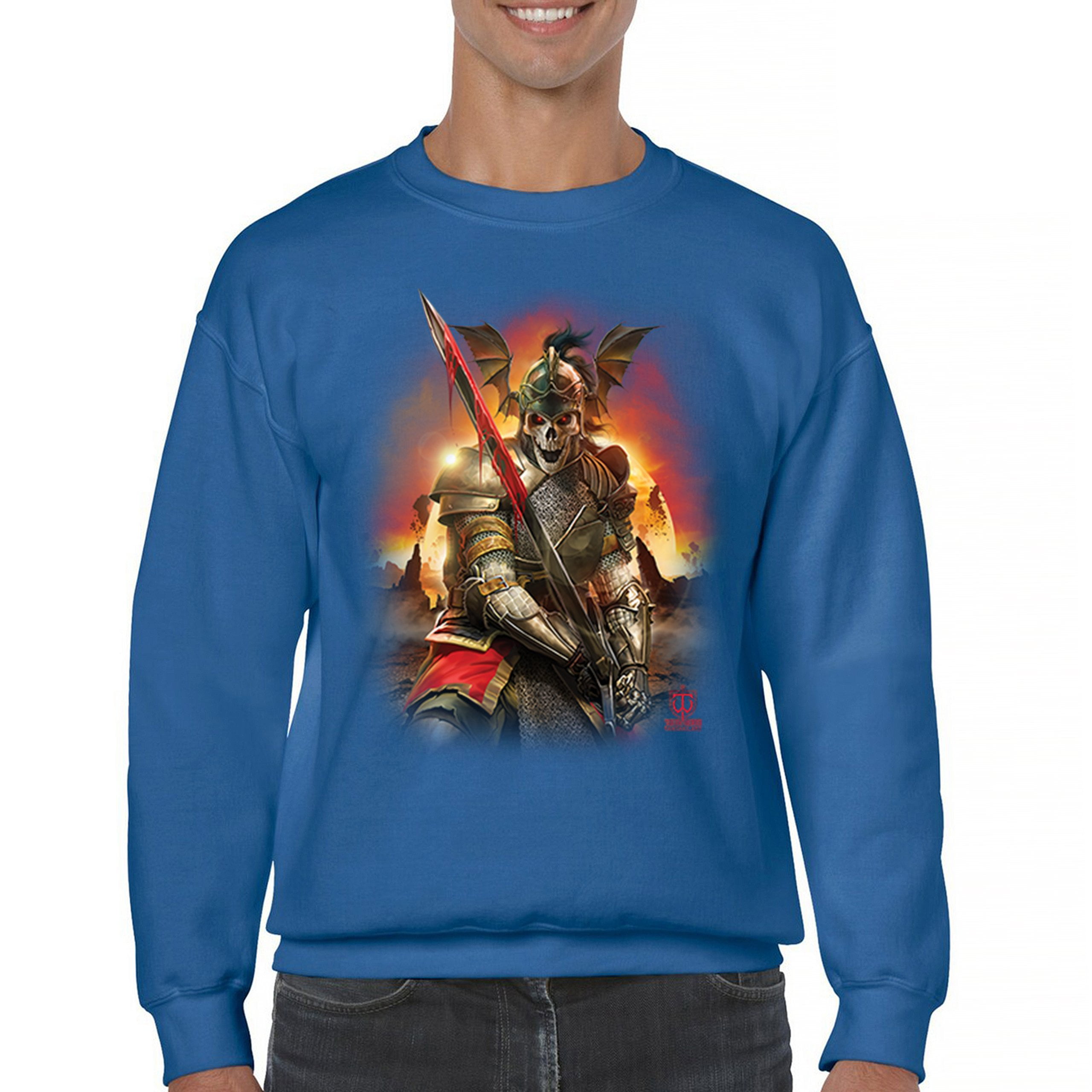 Apocalypse Reaper Sweatshirt Fantasy Skeleton Knight with a Sword ...