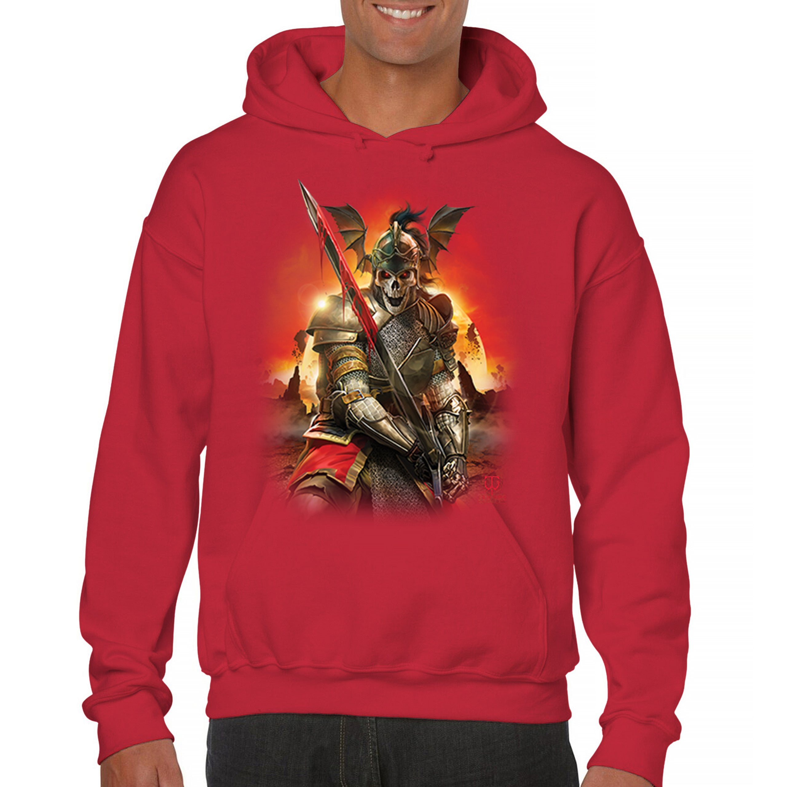 Apocalypse Reaper Sweatshirt Fantasy Skeleton Knight with a Sword ...