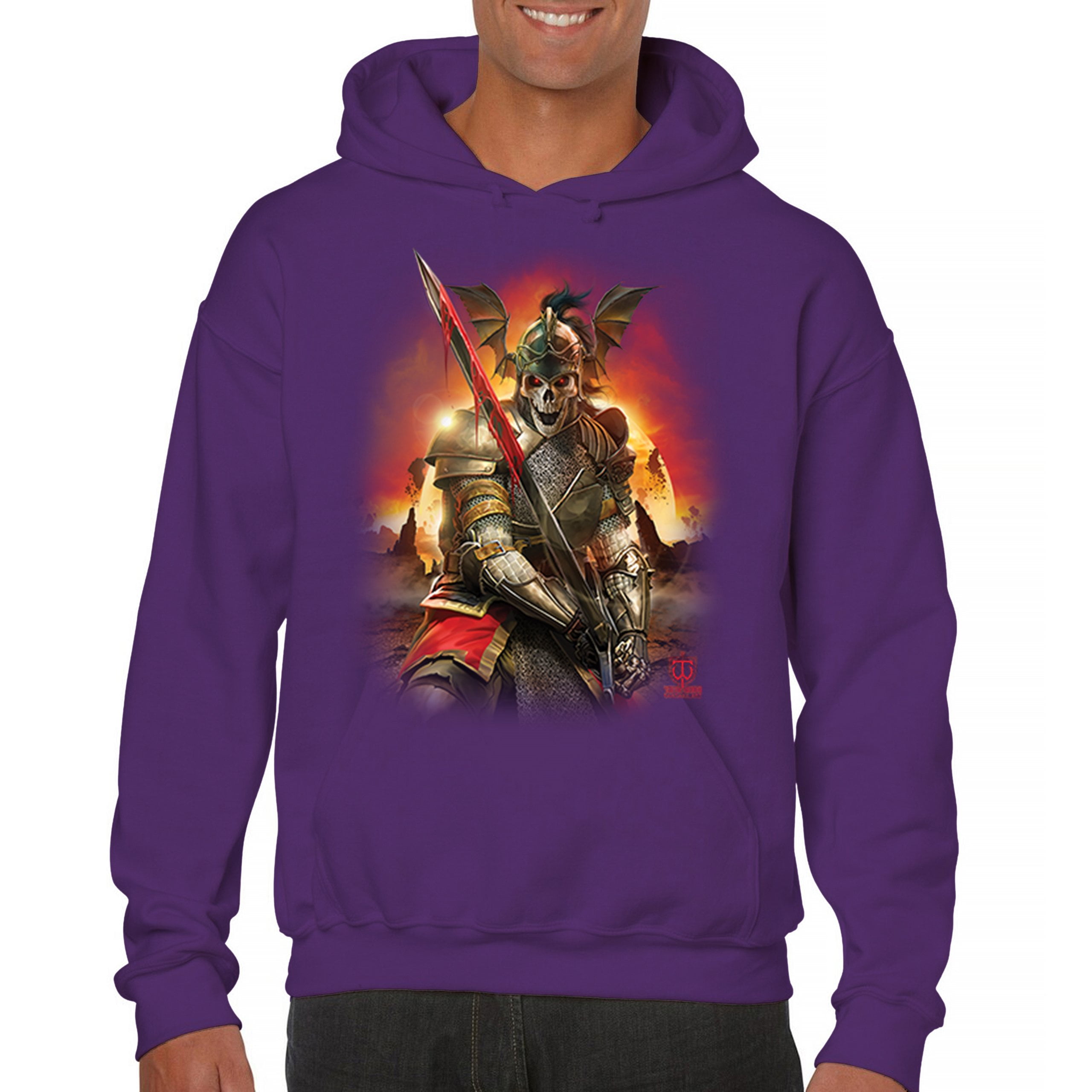 Apocalypse Reaper Sweatshirt Fantasy Skeleton Knight with a Sword ...