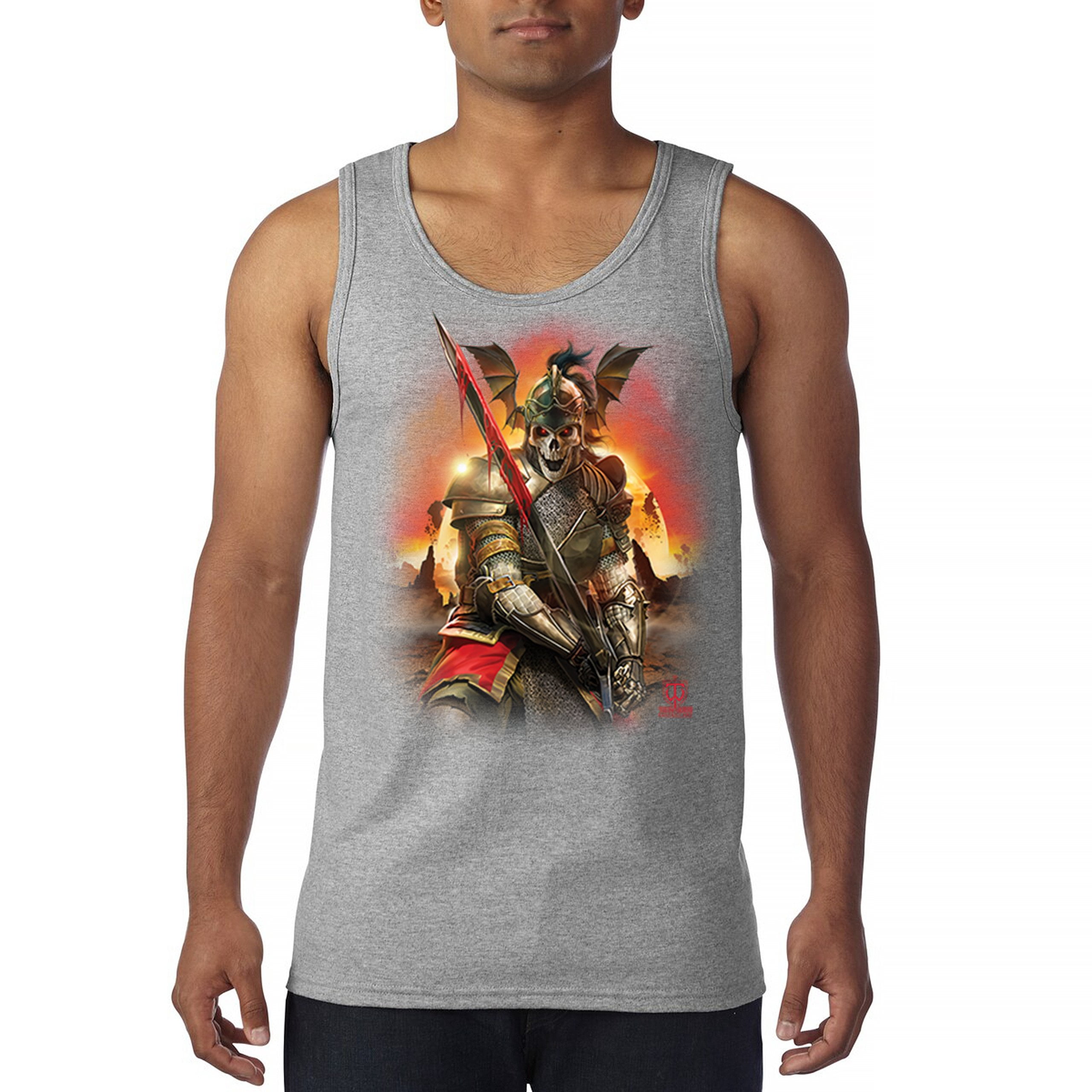Apocalypse Reaper Tank Top Fantasy Skeleton Knight with a Sword ...