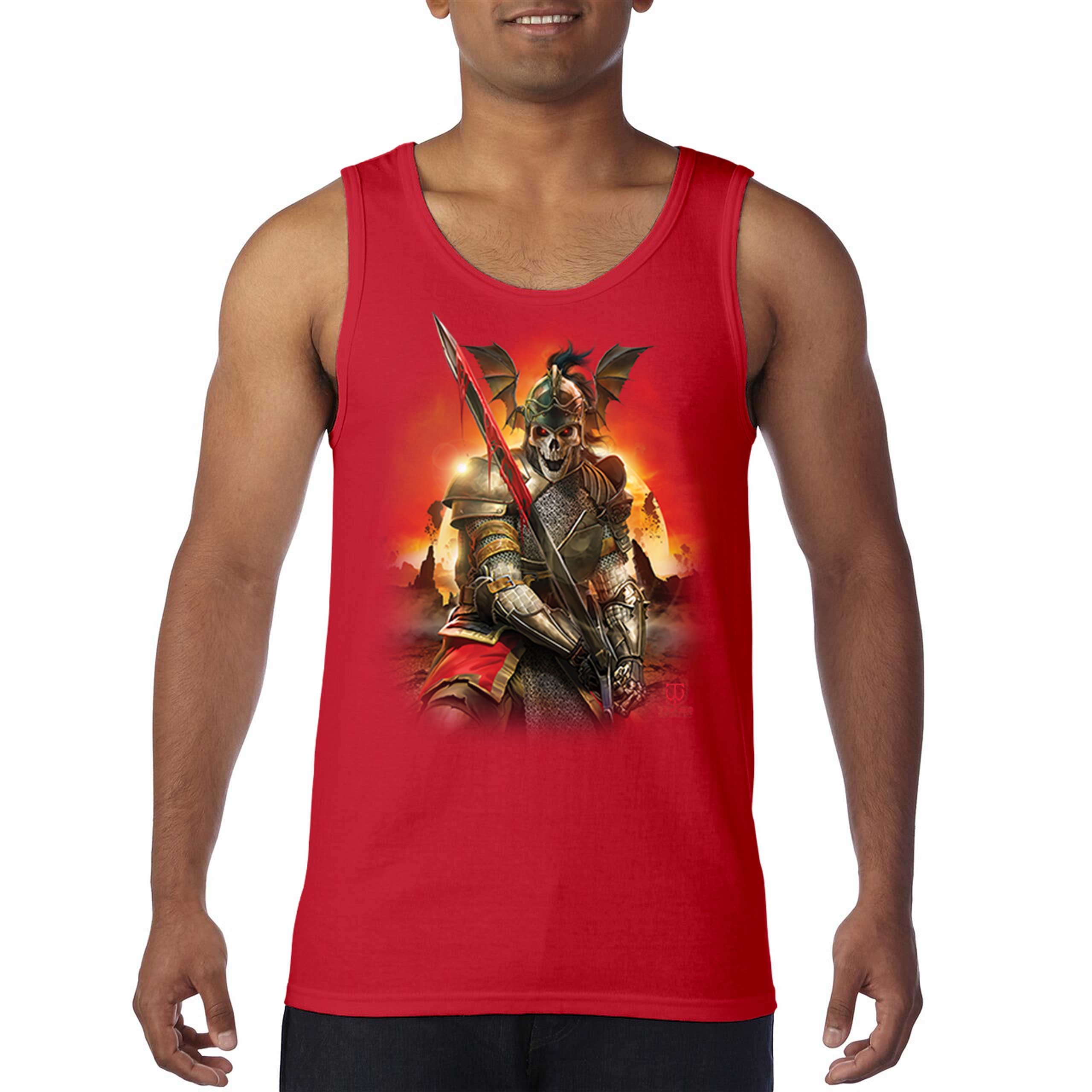 Apocalypse Reaper Tank Top Fantasy Skeleton Knight with a Sword ...