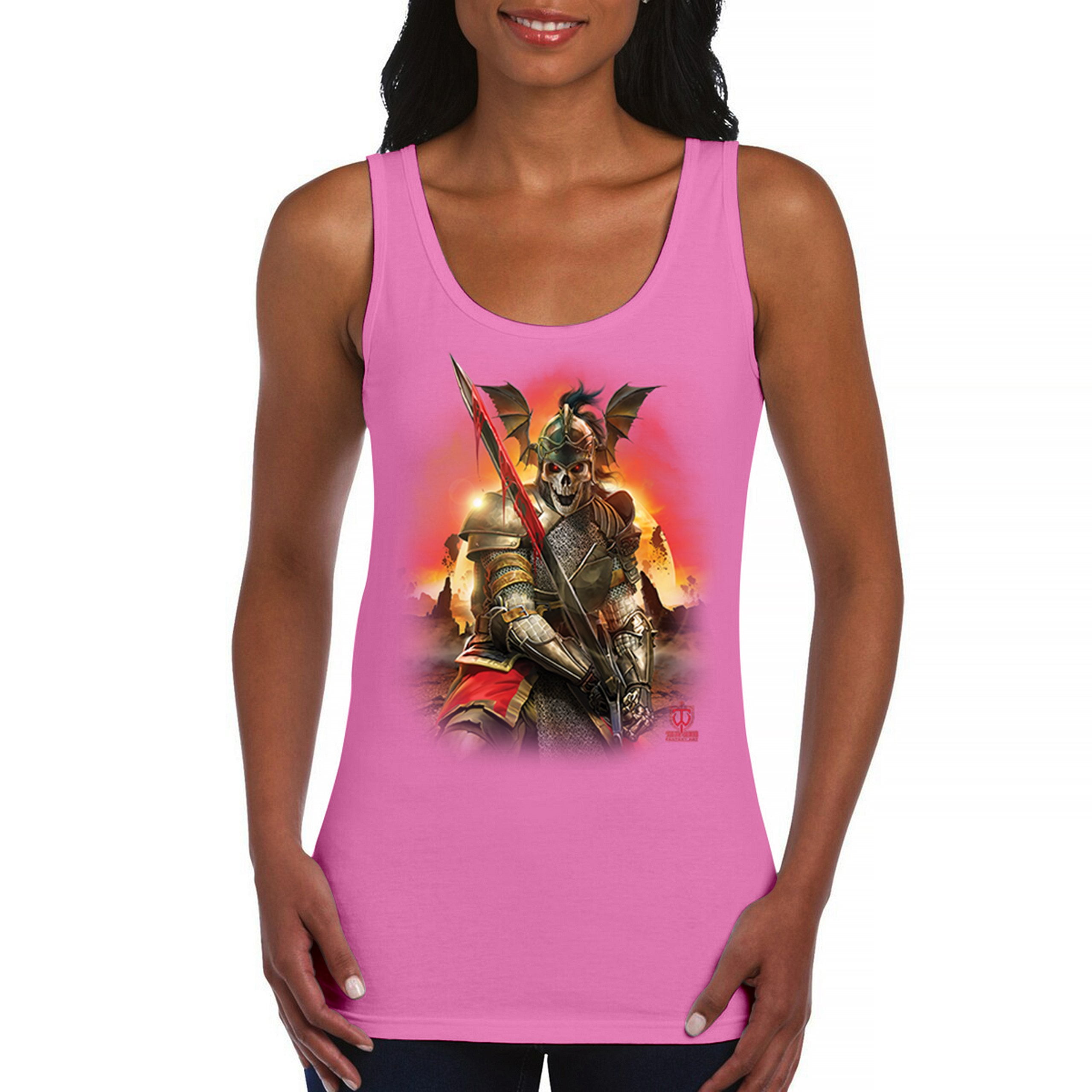 Apocalypse Reaper Women's Tank Top Fantasy Skeleton Knight with a Sword ...