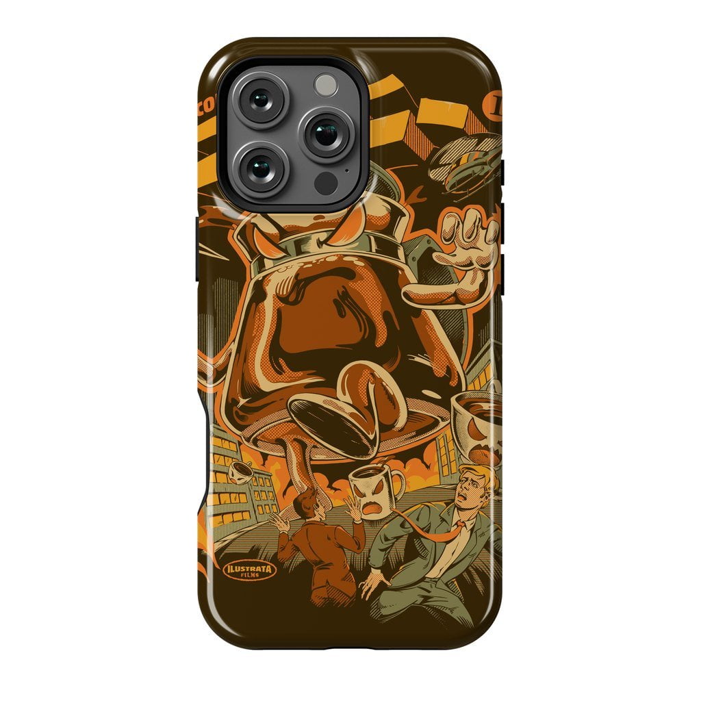 Apocalyptic Coffee Themed Graphic Heavy-Duty Protective Case for iPhone ...