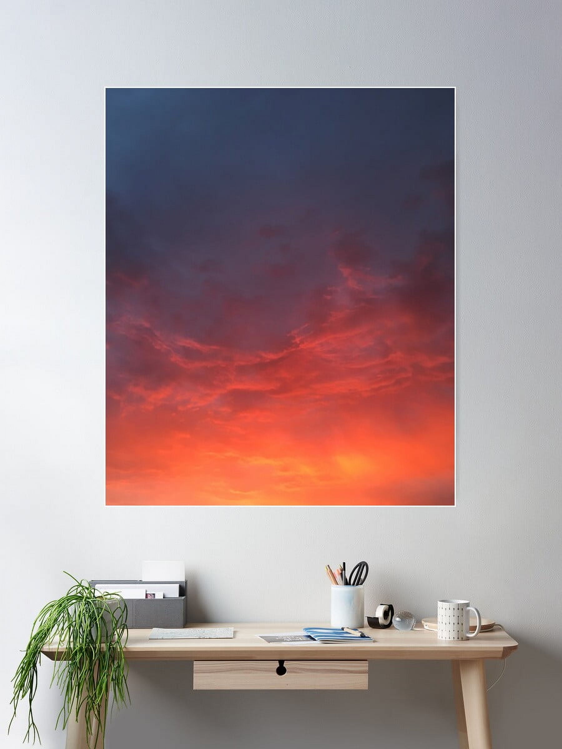 Apocalyptic Sky Poster Wall Art, Modern Wall Decor For Living Room ...