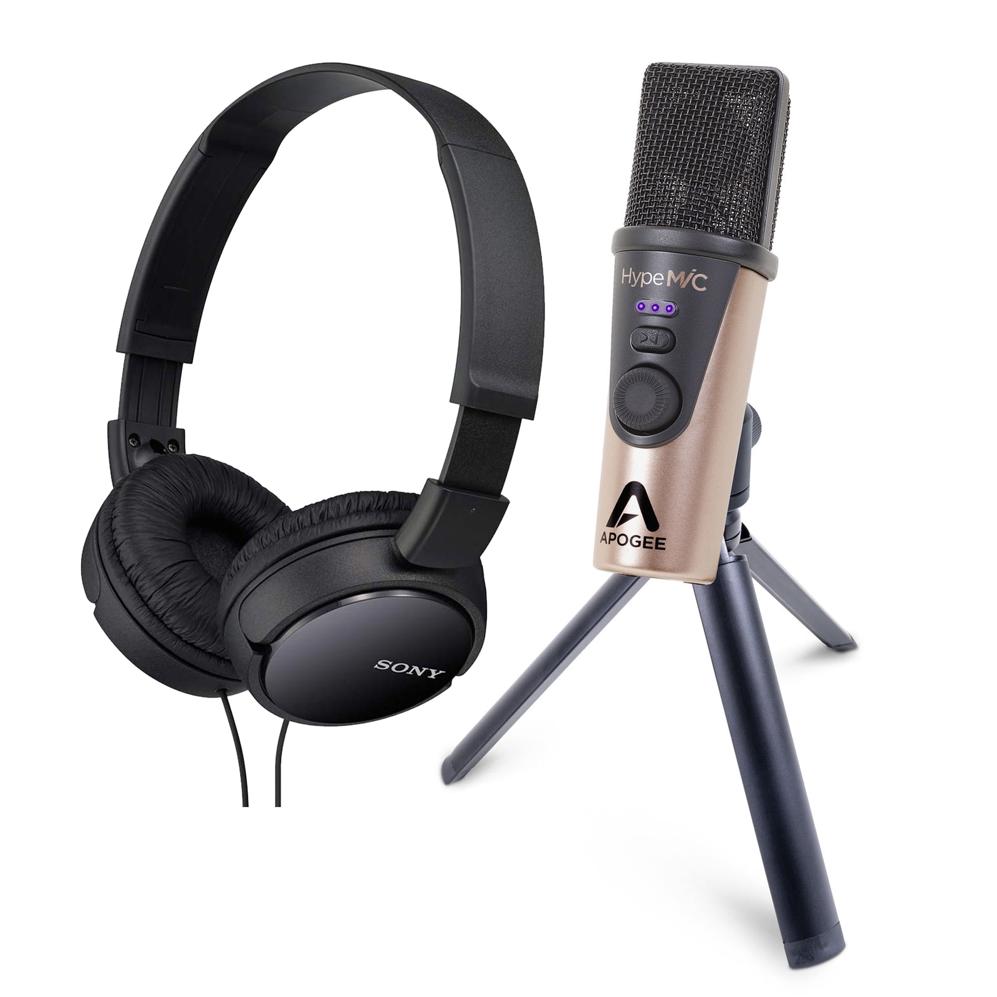 Apogee Hype Mic Bundled with On-Ear Studio Headphones - USB Microphone ...