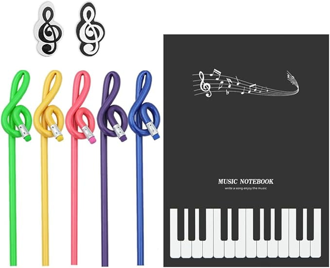 Apol Music Notes Theme Stationery Set 8 Pieces Include 1 Pcs Stave ...