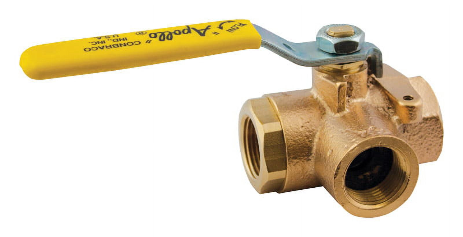 Apollo Valves Manual 3-Way Ball Valve,1 1/4",Bronze 7060601 - Walmart.com