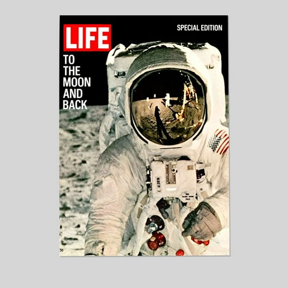 Apollo 11 Moon Landing 1969 Life Mag Cover Poster Size 24''x36 ...