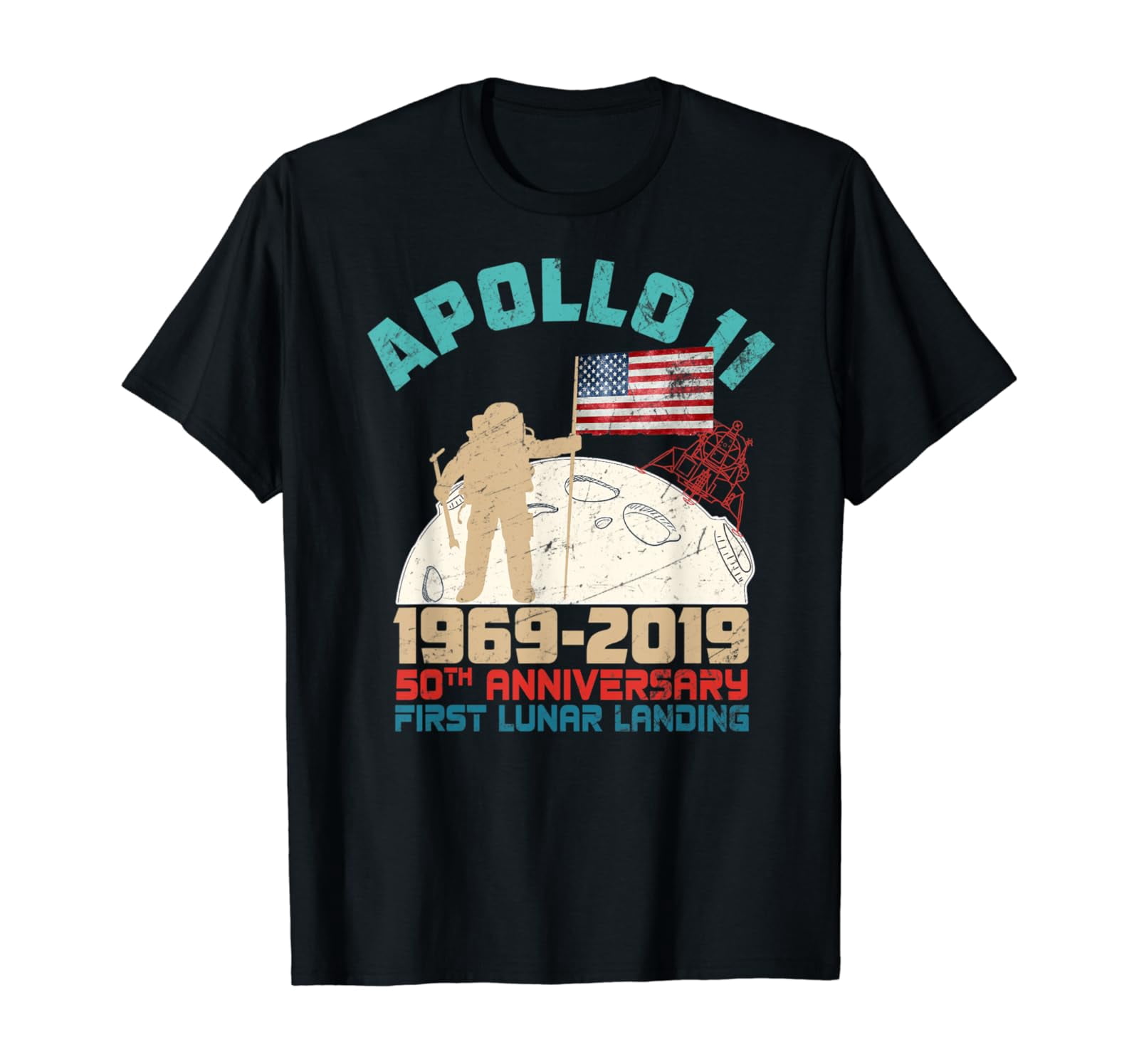Apollo 11 Moon Landing 50Th Anniversary 1969-2019 Astronaut T-Shirt All ...