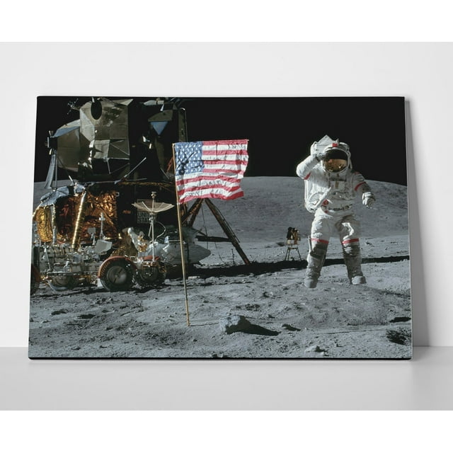 Apollo 11 Moon Landing Poster or Wrapped Canvas - Walmart.com