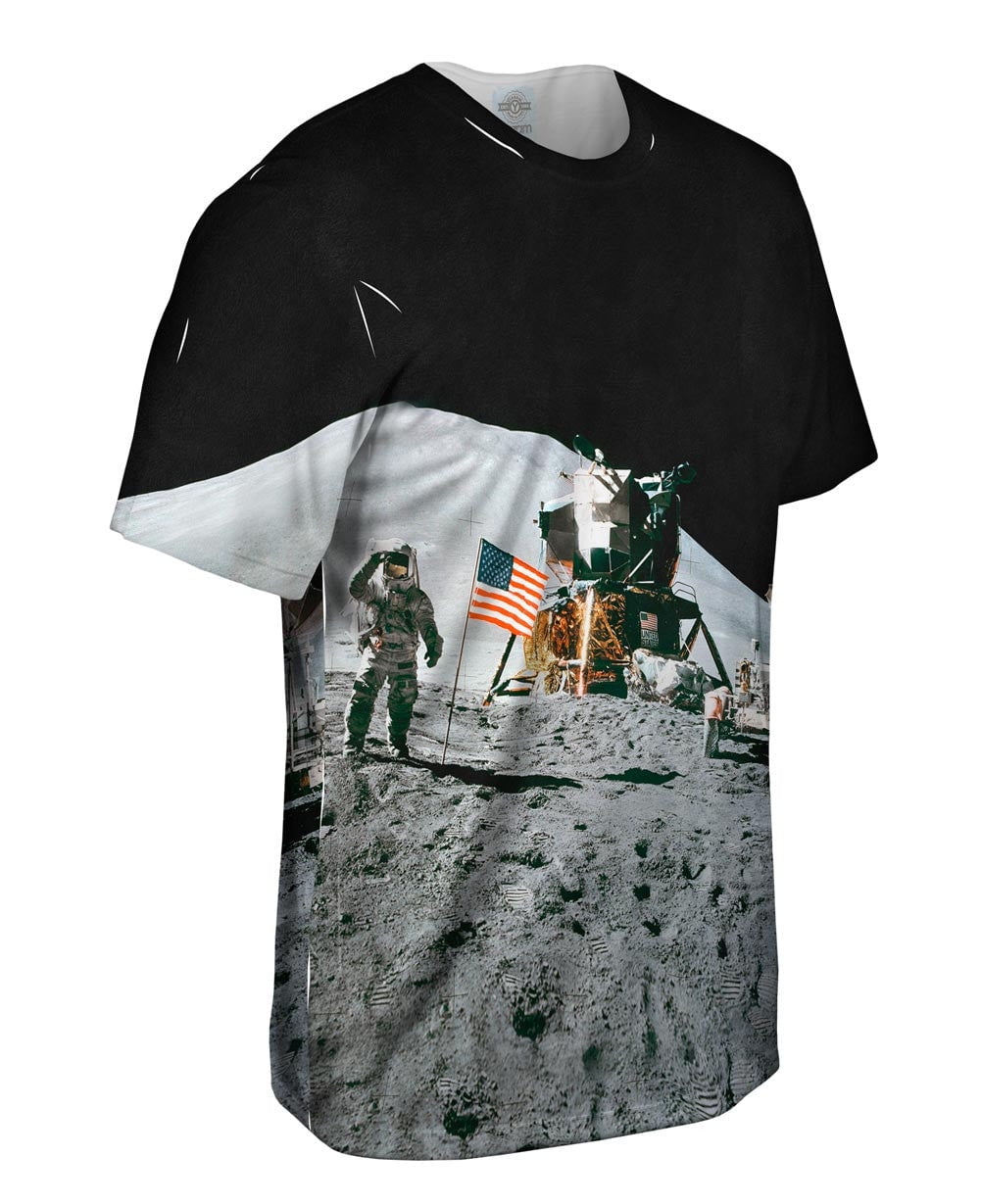 Apollo 15 Flag On Moon Space Mens T-Shirt All Over Print - Walmart.com