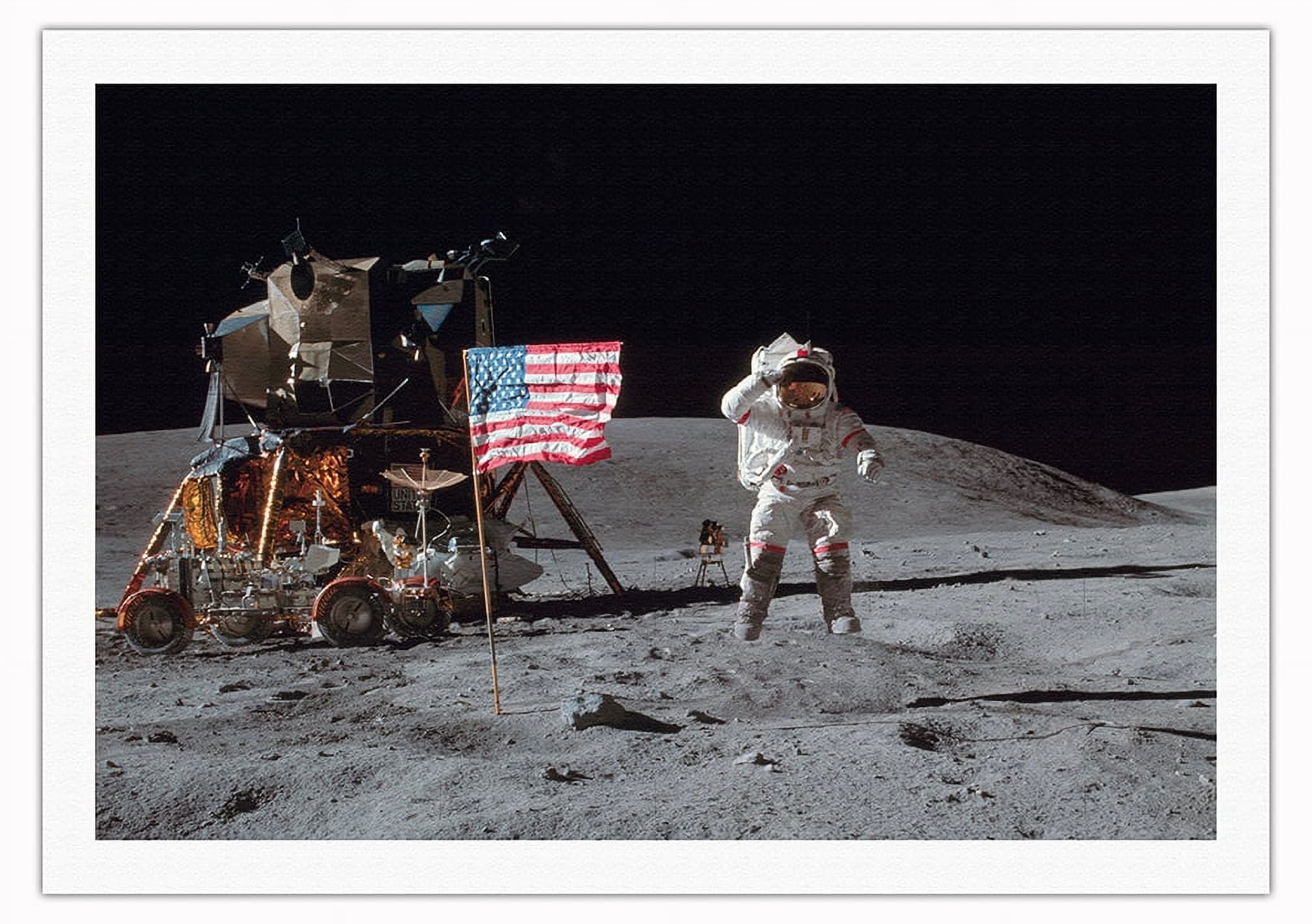Apollo 16 Moon Walk - Astronaut John W. Young - NASA Color Photo by ...