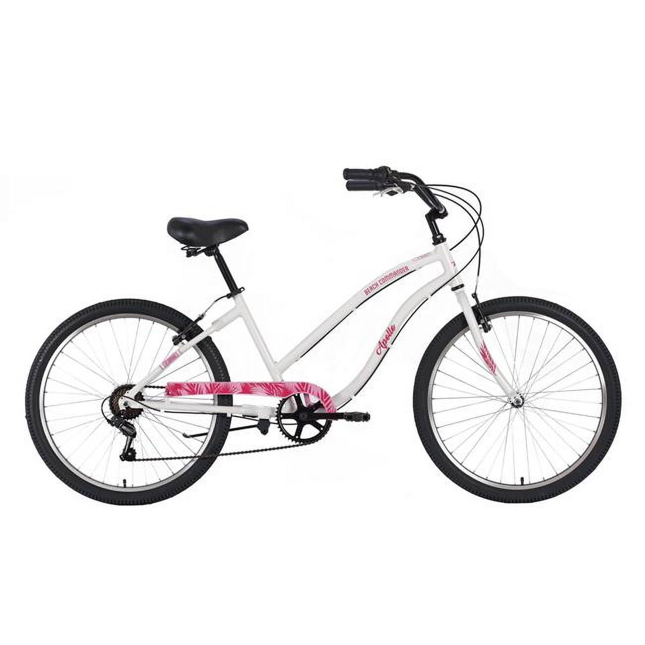Apollo 26 in. Beach Commander 7 Speed Cruiser Bicycle, White - Walmart.com