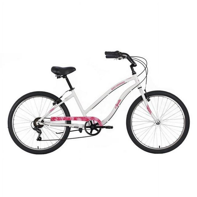 Apollo 26 in. Beach Commander 7 Speed Cruiser Bicycle, White - Walmart.com