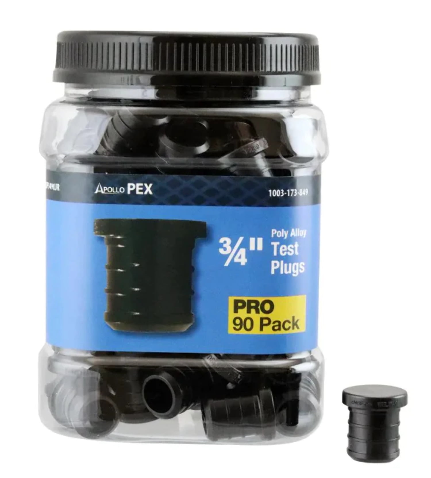Apollo 3/4 in. Plastic PEX-B Barb Plug Pro Pack (90-Pack), Black ...