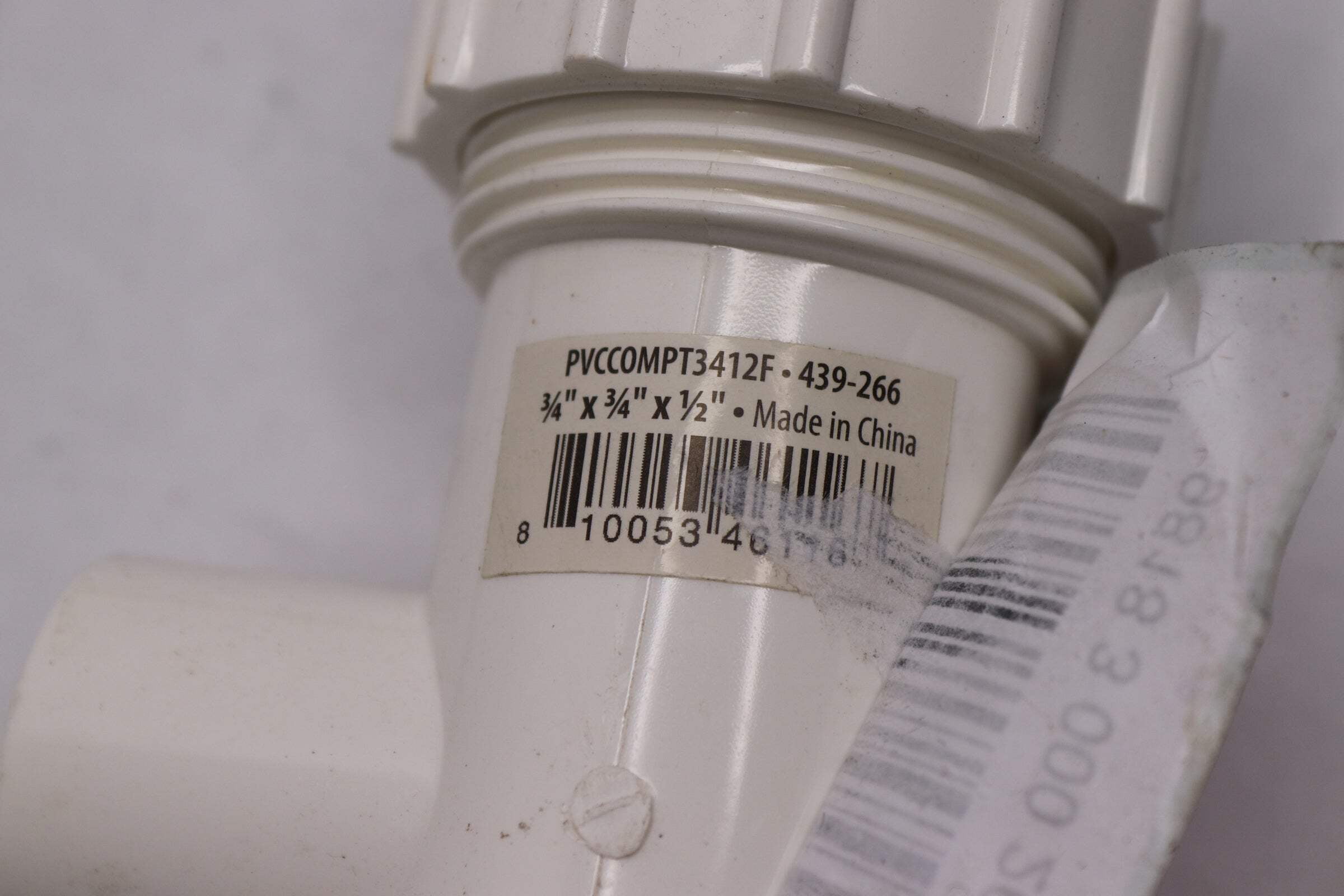 Apollo 3/4 in. x 3/4 in. PVC Compression Tee Fitting with 1/2 in. FIP ...