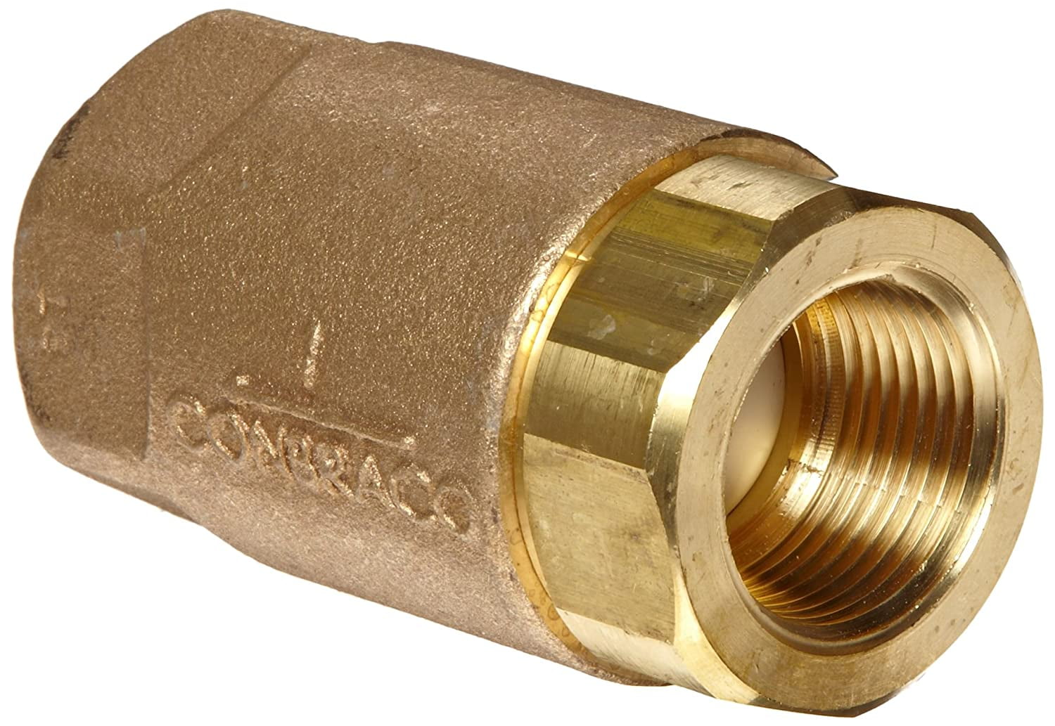 Apollo 61-100 Series Bronze Check Valve, Ball Cone, 1/2" NPT Female ...