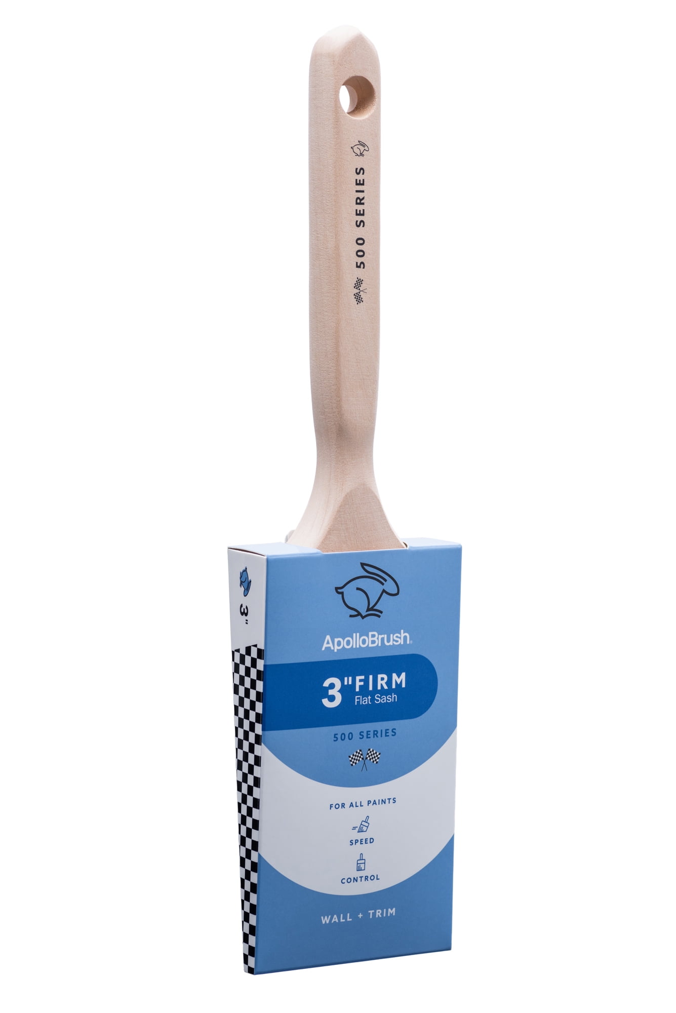 Apollo Brush 500 Series Poly Blend Firm Flat Sash Paint Brush (3 Inch ...