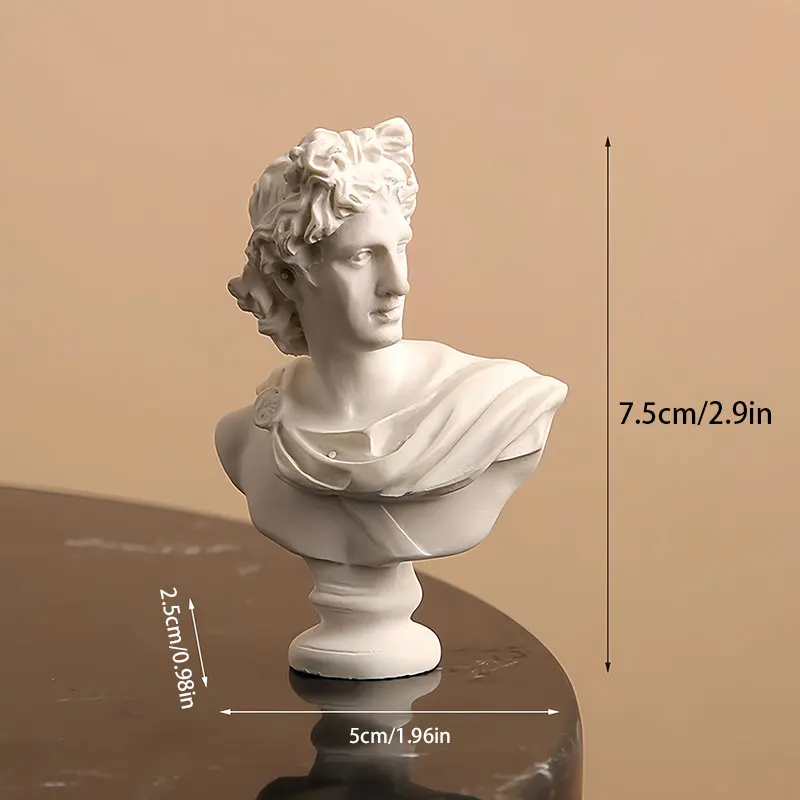 Apollo Bust Greek and Roman Mythology God of Sunlight Resin Head Bust ...