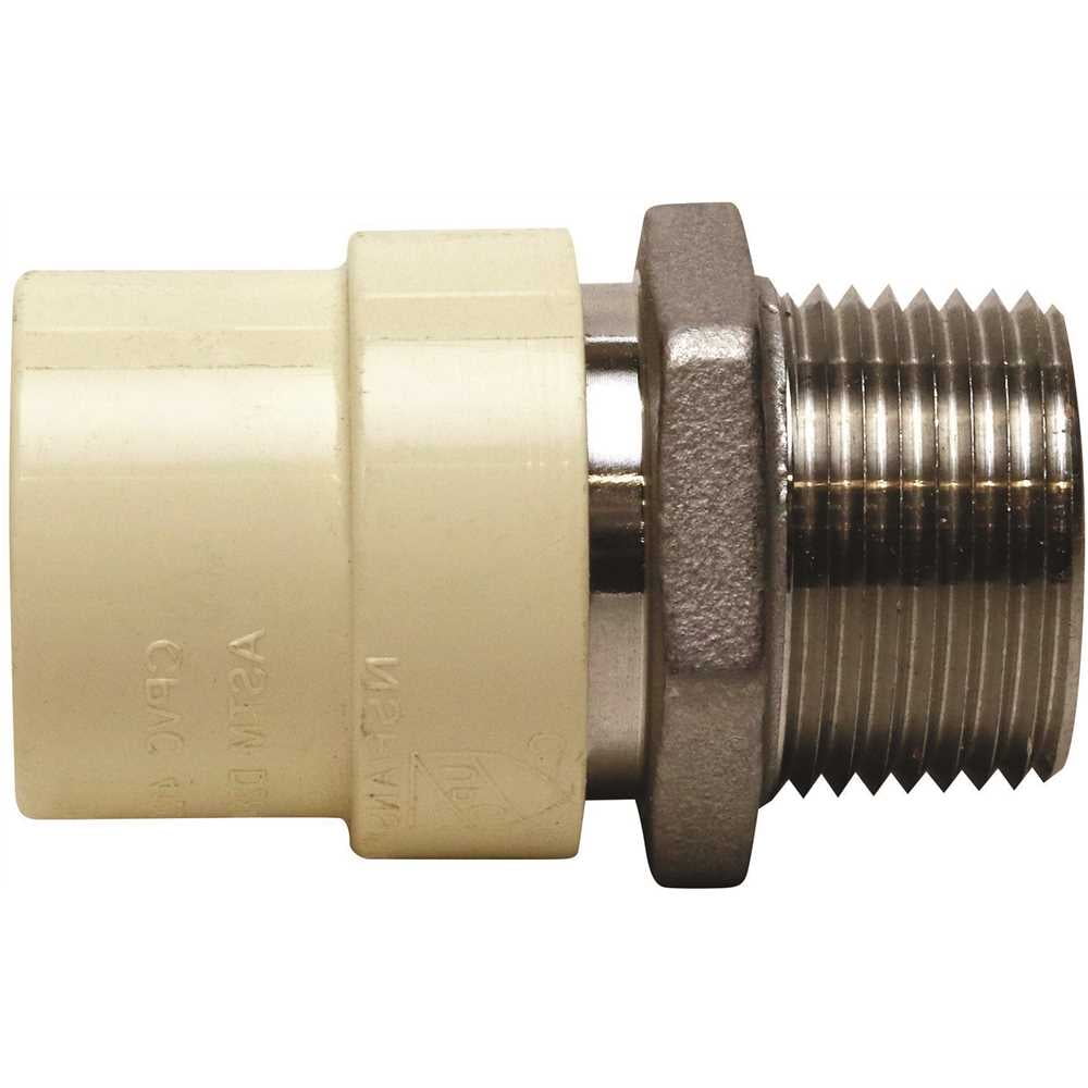 Apollo CPVCMA34 3/4 in. x 3/4 in. CPVC CTS Slip Stainless Steel MPT ...