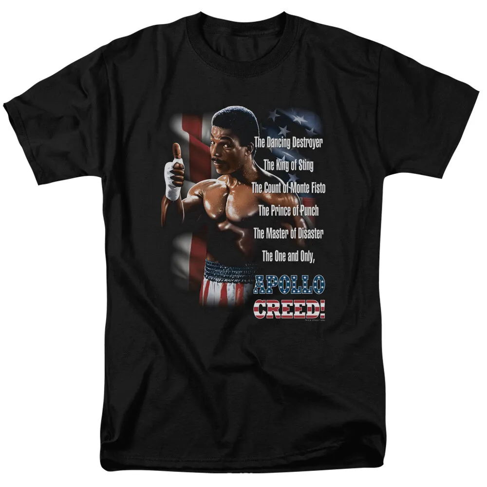 Apollo Creed Rocky The One and Only T Shirt Boxing Movie Tee Balboa ...