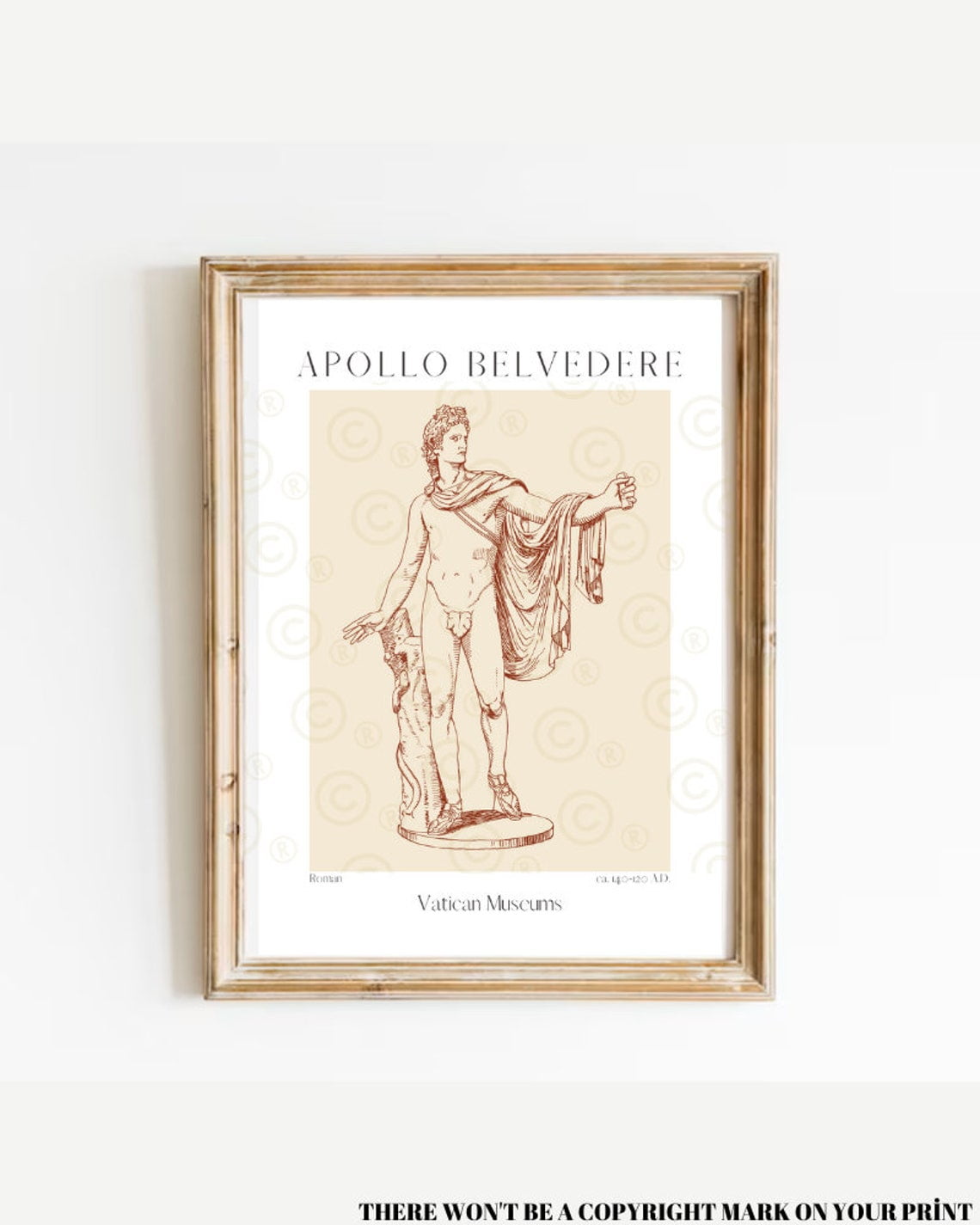 Apollo God Art Print, Sculpture Poster Wall Art, Greek Mythology Print ...