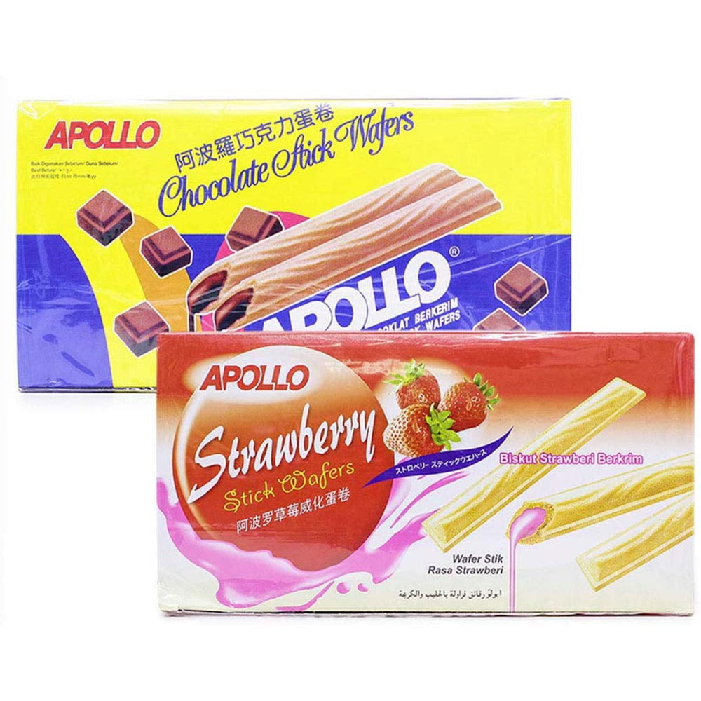 Apollo Malaysia Chocolate Strawberry Flavour Cream Wafer Biscuit ...