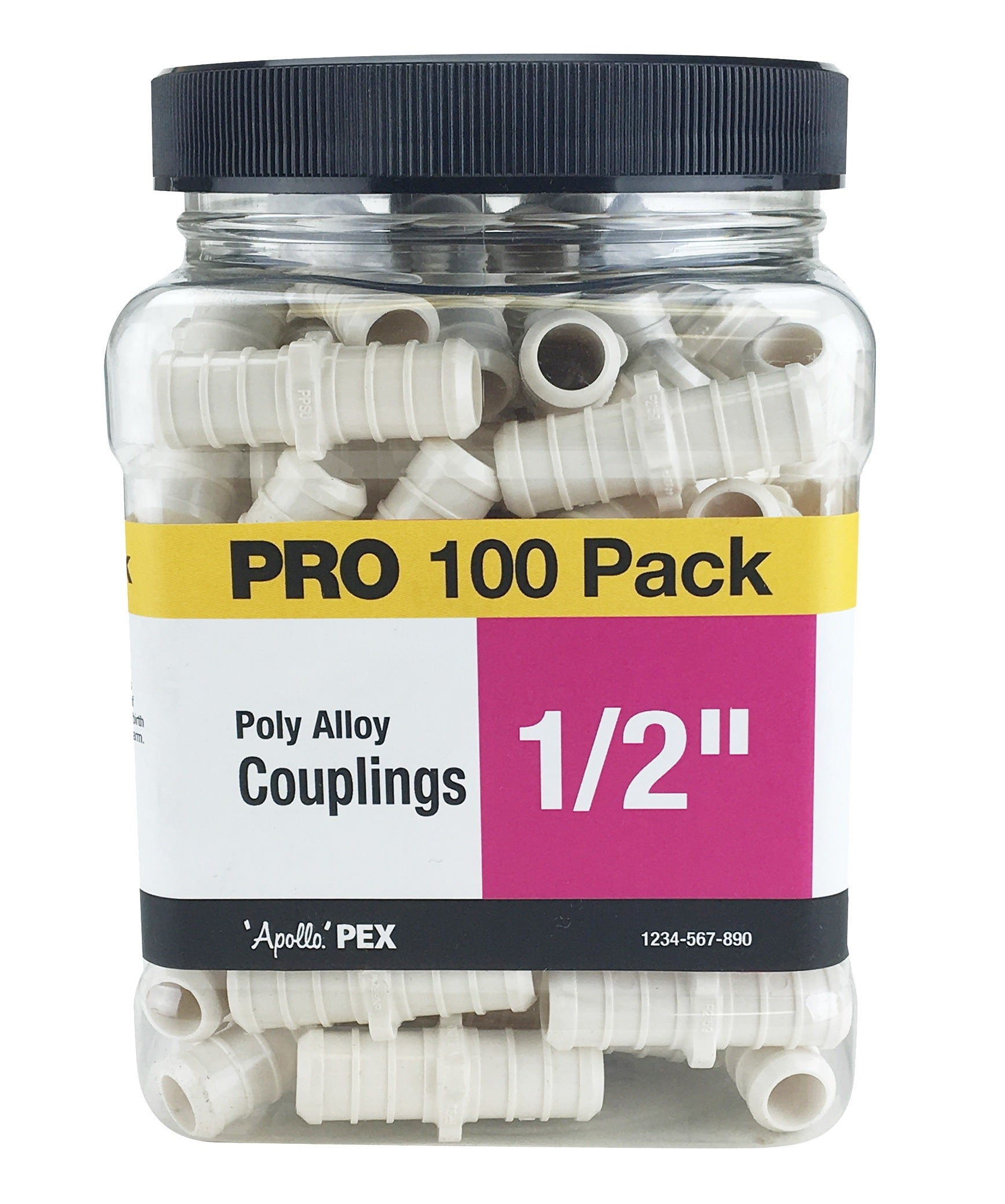 Apollo PXPAC12100JR PEX Barb Coupling Jar , 100 Pack, Each - Walmart.com