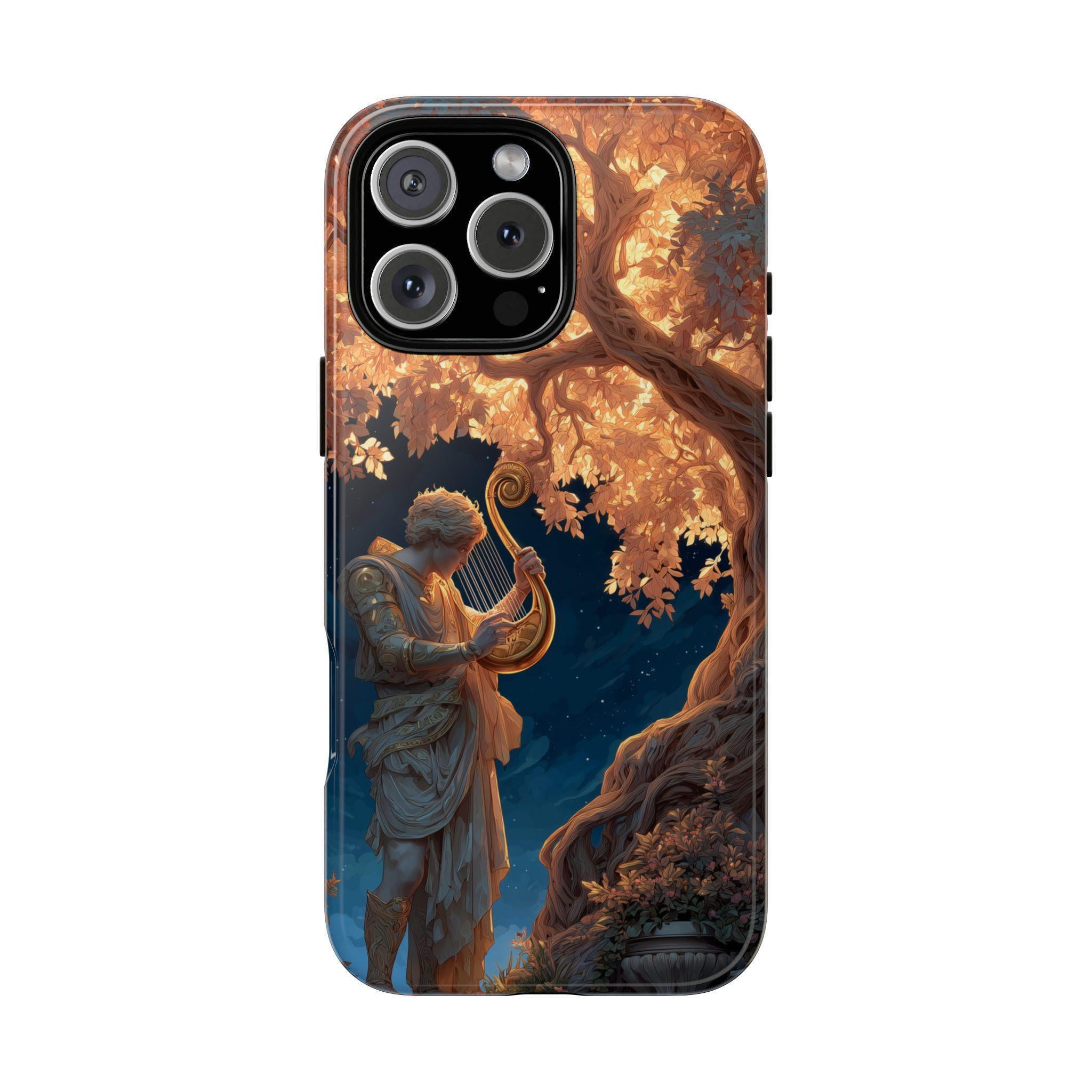 Apollo Playing Lyre Mythological Tree Classical Art Phone Case with ...