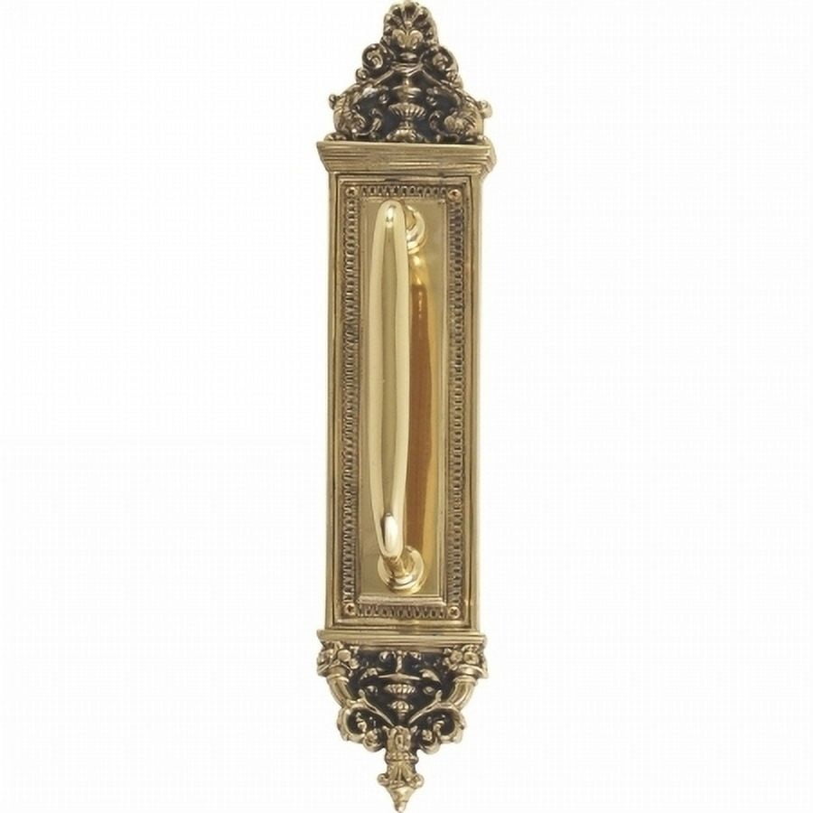 Apollo Pull Plate with Colonial Revival Pull, Highlighted Brass Finish ...