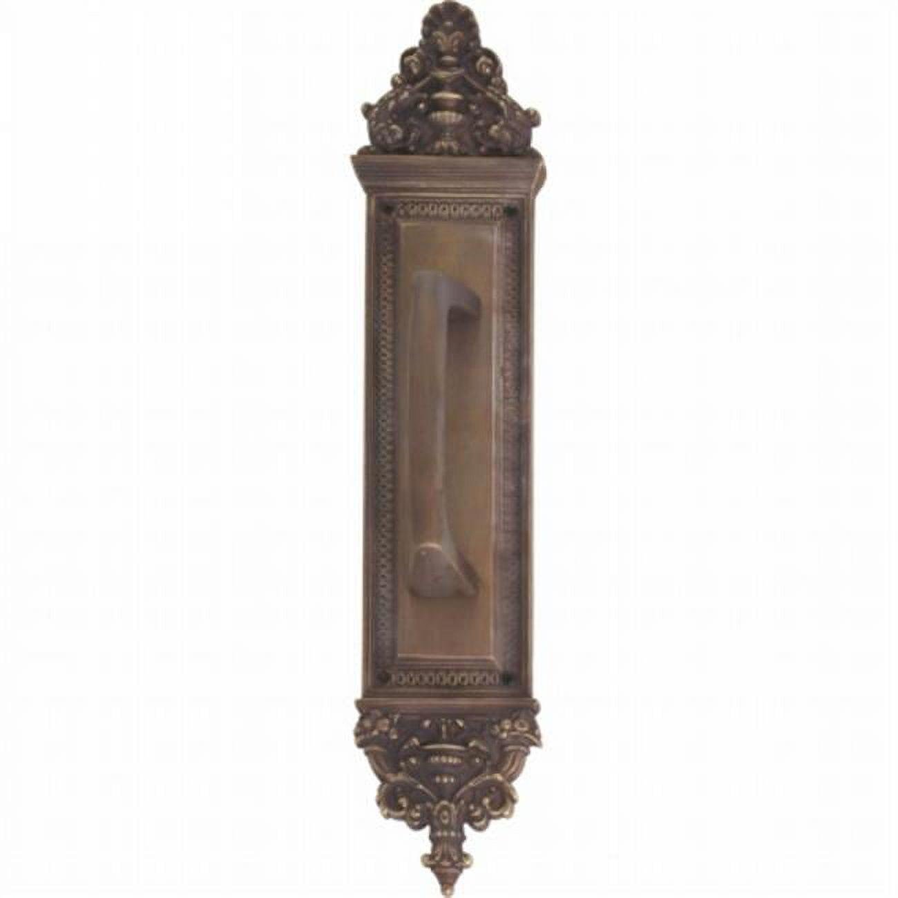 Apollo Pull Plate with Mission Pull, Aged Brass Finish - 3.63 x 18 in ...