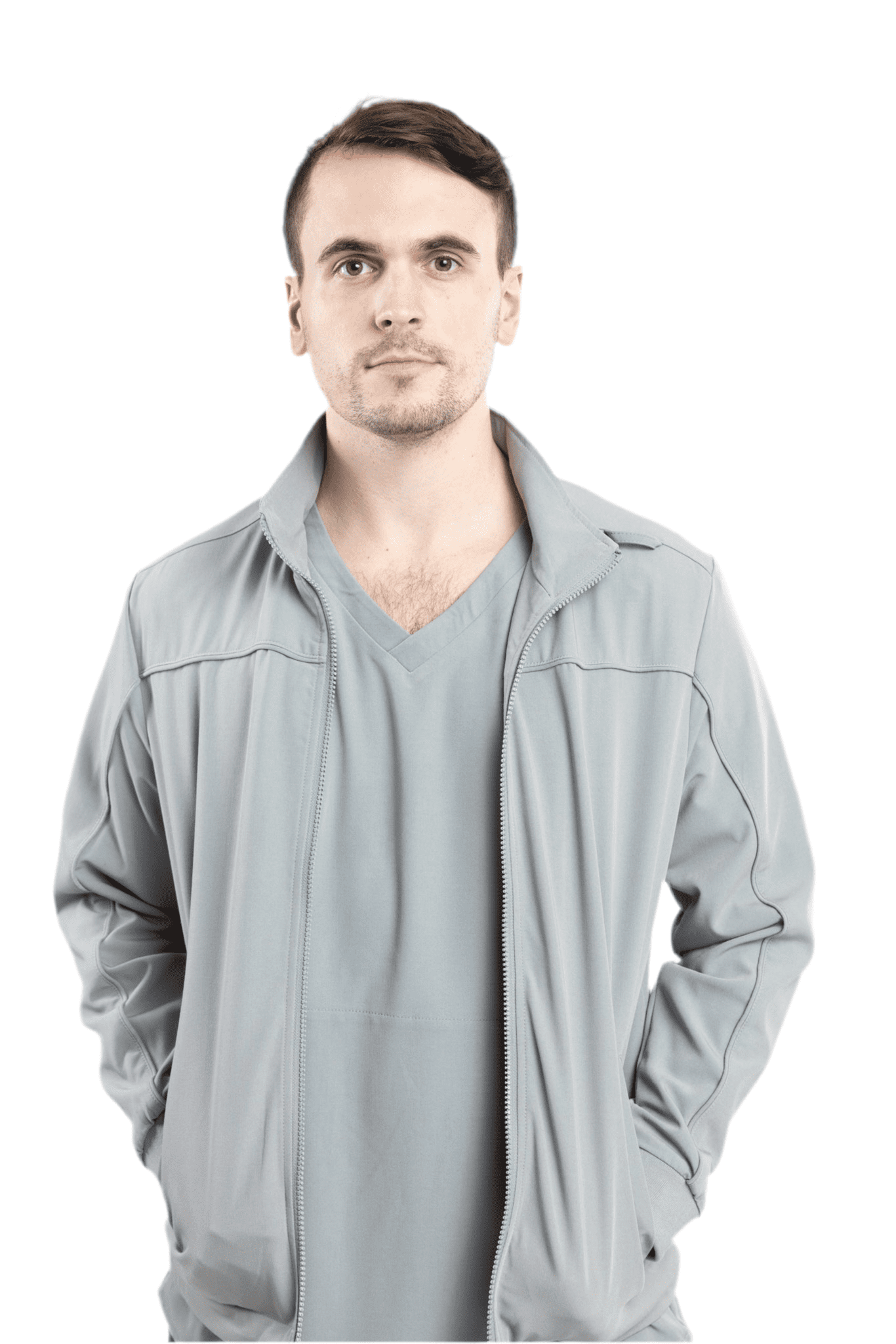 Apollo Scrubs - His - Jacket for men, full zip with liner and pockets ...