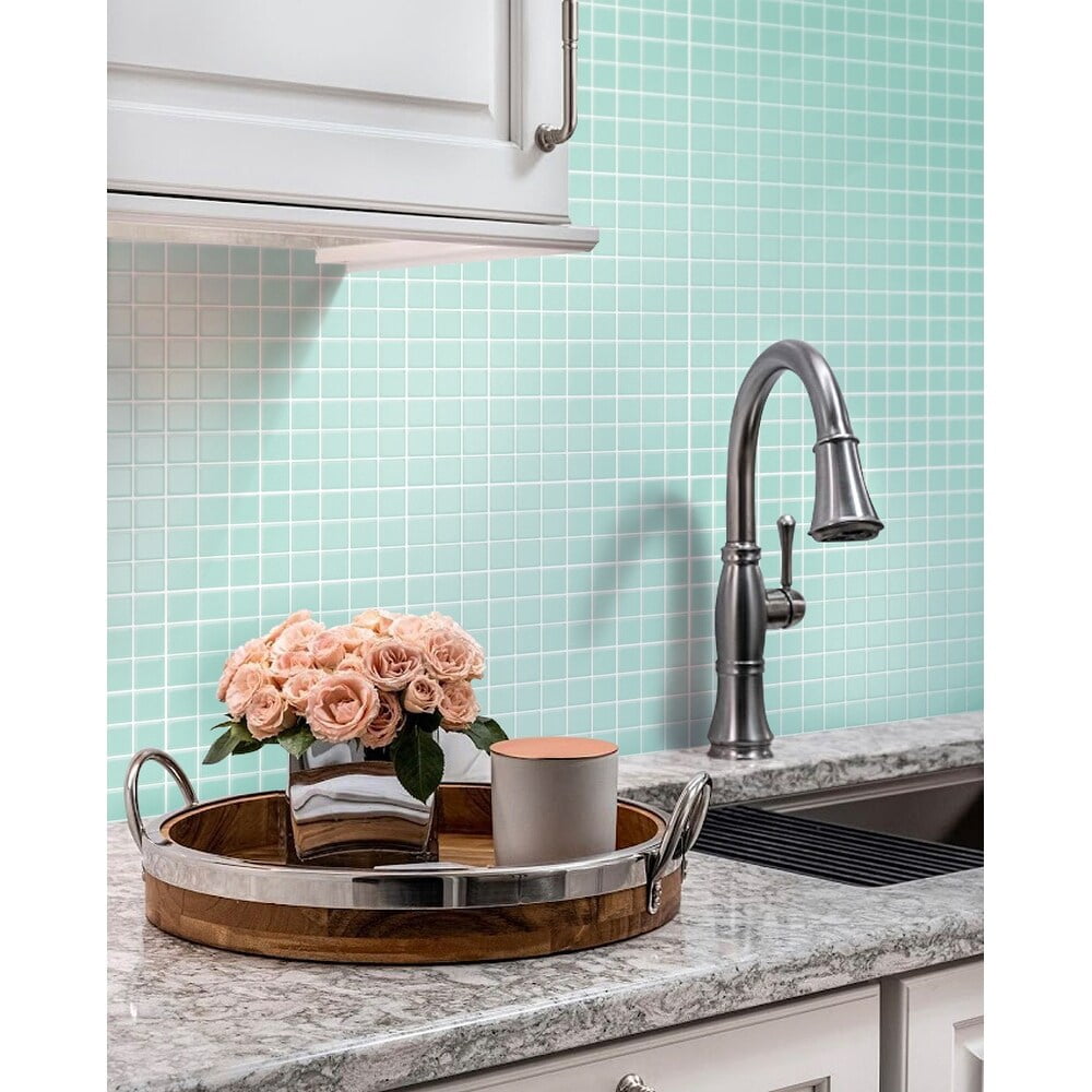 Apollo Tile 10 Pack 11.8-in x 11.8-in Cadet Blue Matte Finish Glass ...