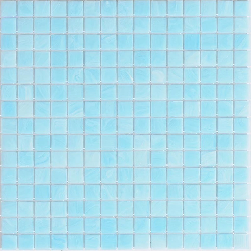 Apollo Tile Celestial 12 in. x 12 in. Glossy Baby Blue Glass Mosaic ...