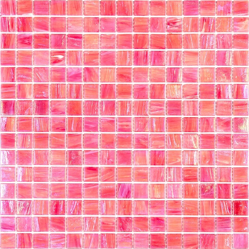 Apollo Tile Nacreous 12x12 Glossy Punch Pink Glass Mosaic Tile for Wall ...