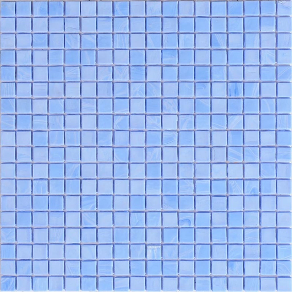 Apollo Tile Skosh 11.6 in. x 11.6 in. Glossy Baby Blue Glass Mosaic ...