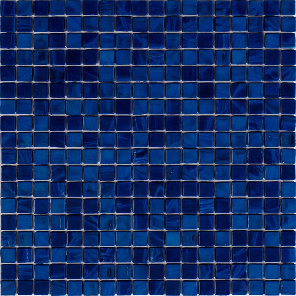 Apollo Tile Skosh 11.6 in. x 11.6 in. Glossy Navy Blue Glass Mosaic ...
