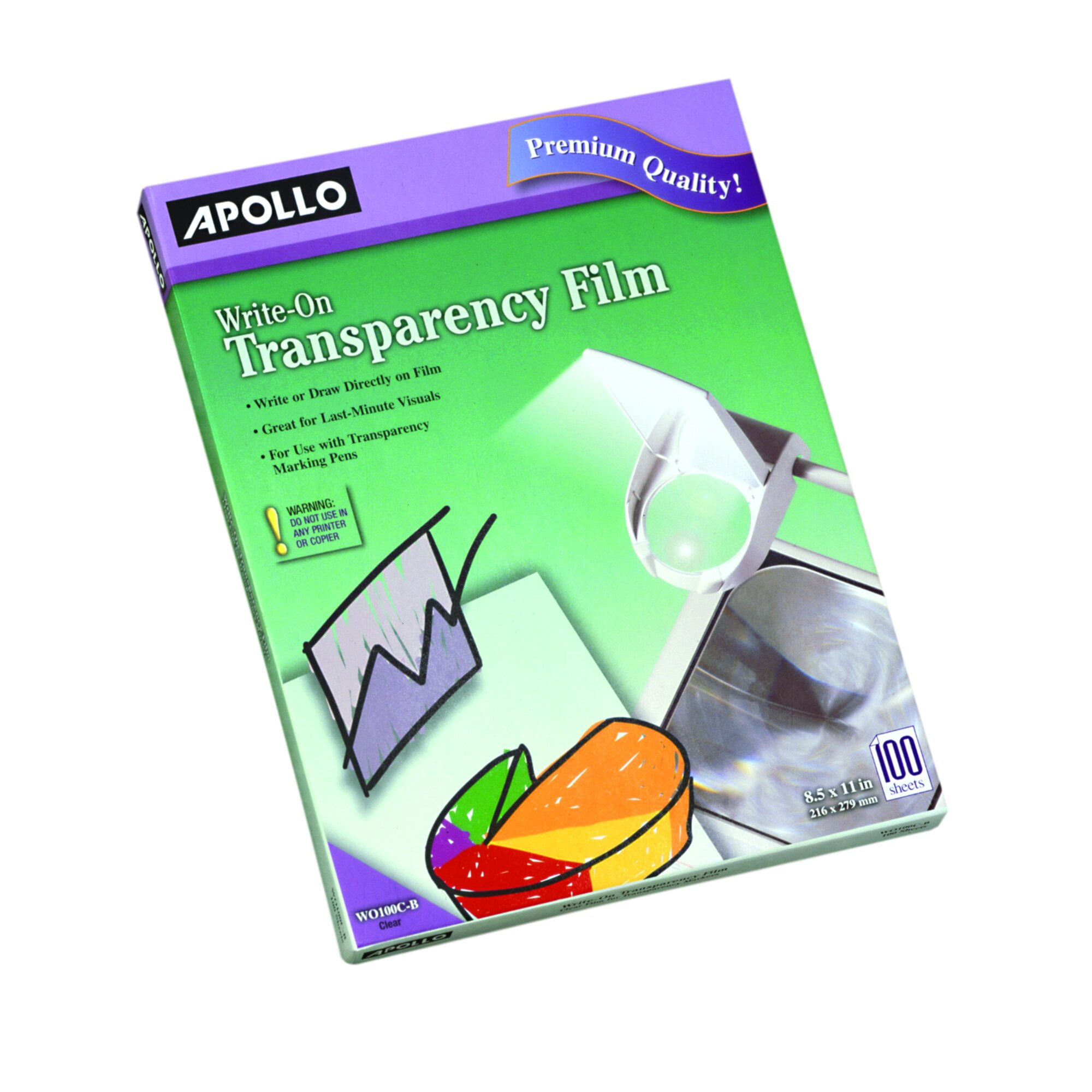 Apollo Write-On Transparency Film Sheets - Letter - 8 1/2" x 11 ...