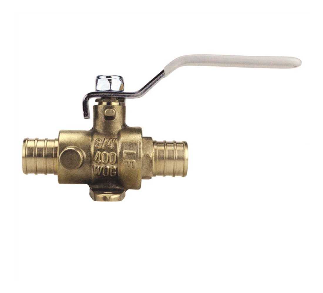 Apollo Valves APXV34WD Ball Valve with Drain and Mounting Pad, Brass ...