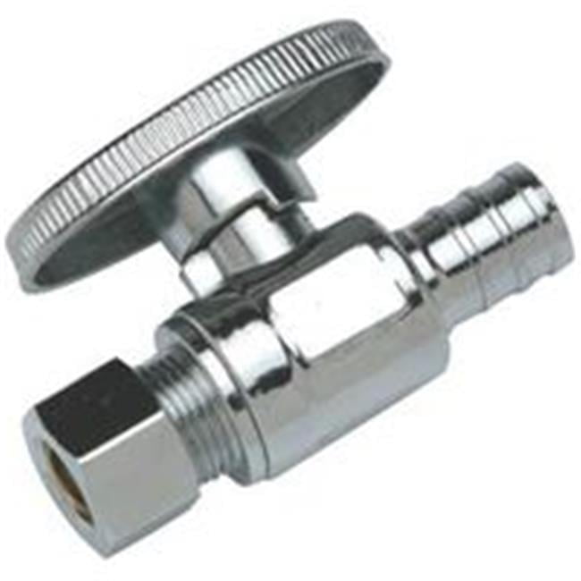 Apollo Valves APXVS1238C Stop Valve, 1/2 x 3/8 in Connection, PEX Barb ...