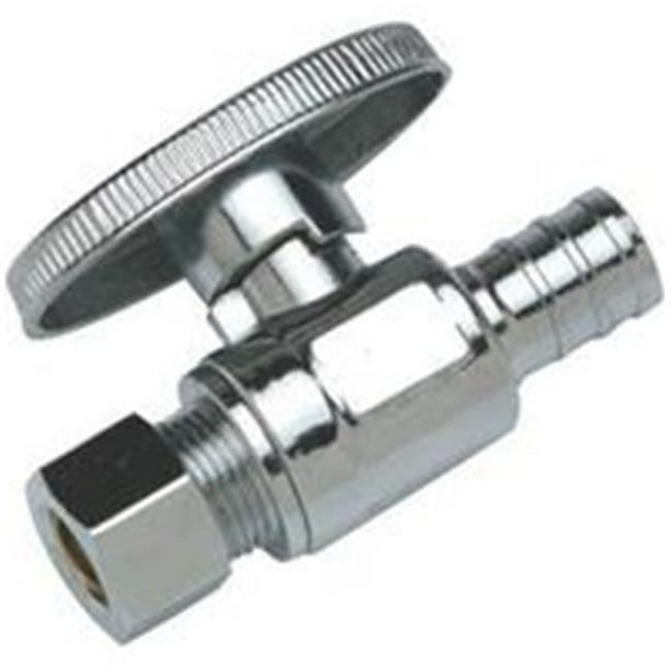 Apollo Valves APXVS1238C Stop Valve, 1/2 x 3/8 in Connection, PEX Barb ...